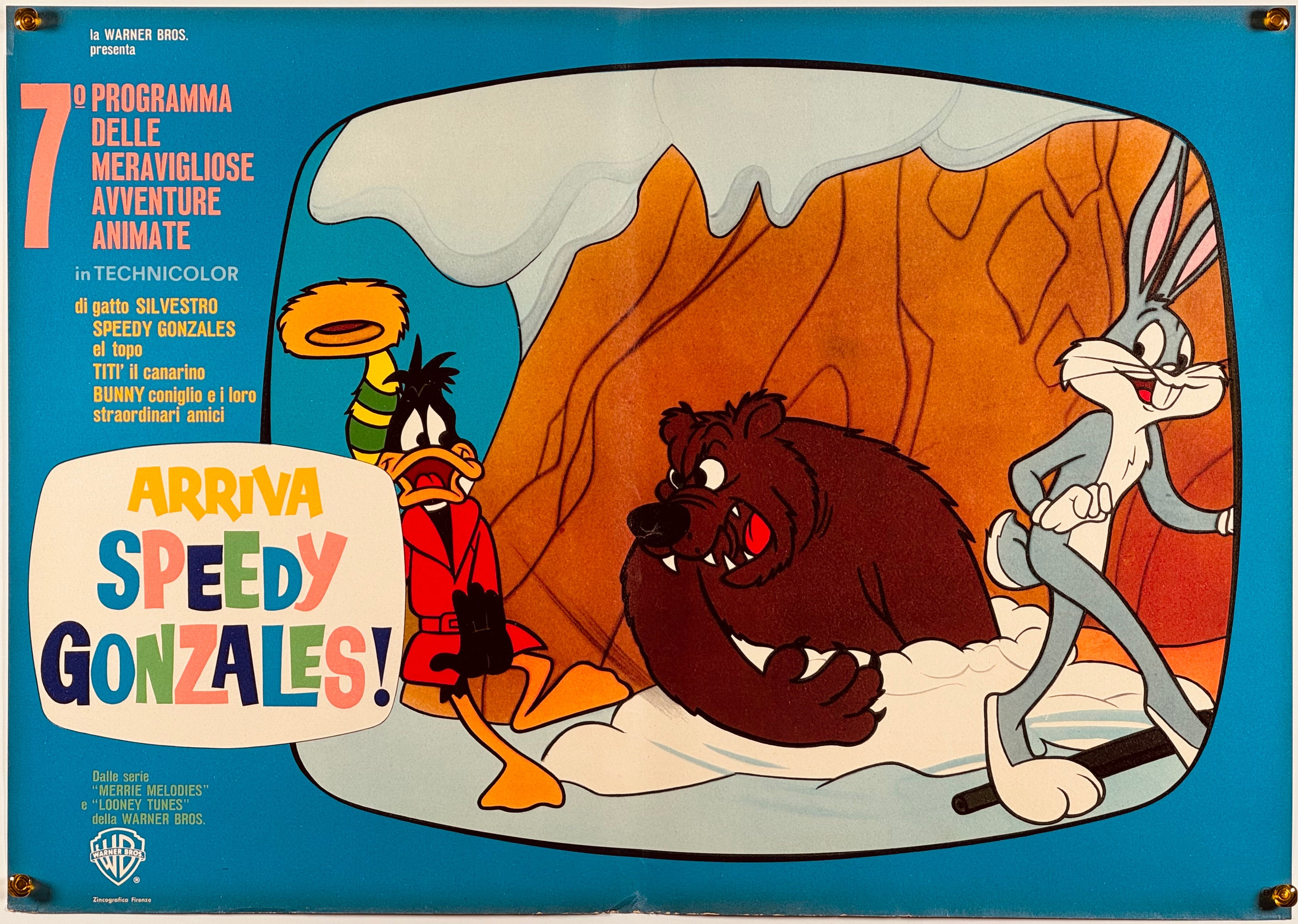 『ルーニー・テューンズ Arriva Speedy Gonzales』 海外アニメ イタリア - 海外版映画ポスター専門店 - – Fine ...